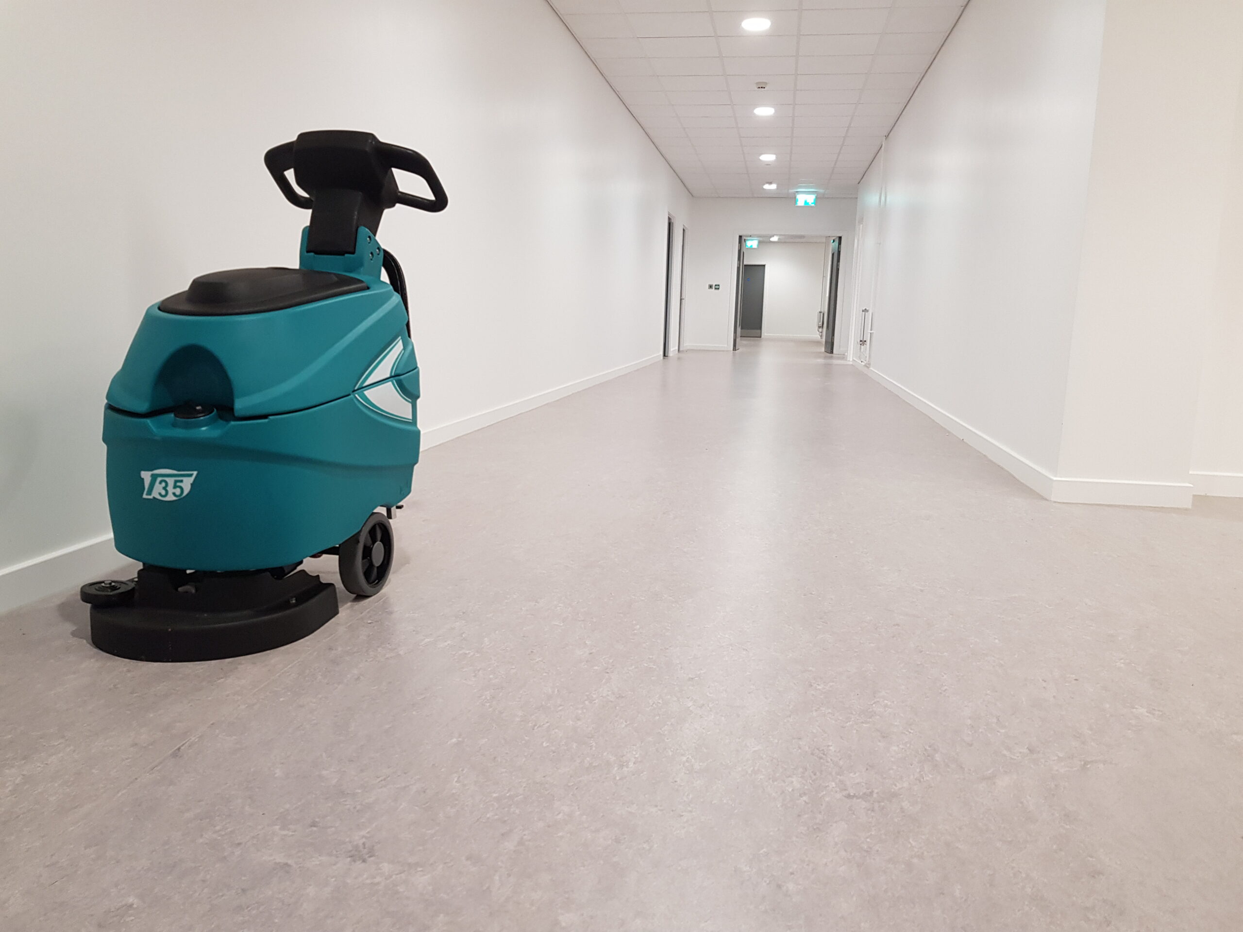 TVX T35 Battery Operated Walk Behind Scrubber Dryer 16-inch, 35 Litre - KIC Machines